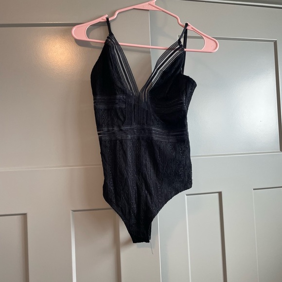 Blue Blush | Intimates & Sleepwear | Black Strapy Sheer Body Suit ...